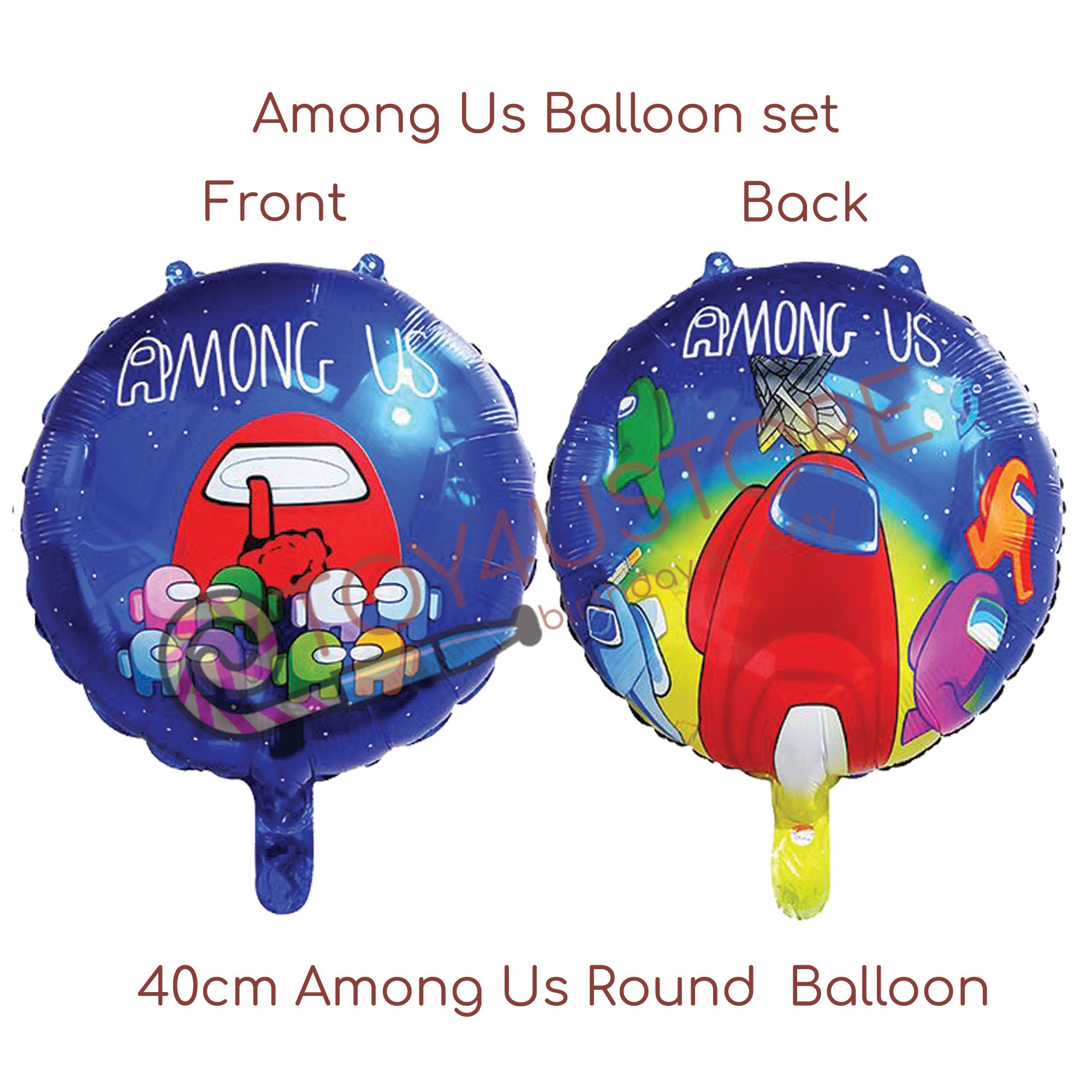 Among Us Foil Balloons For Kids Birthday Party Decoration | Etsy