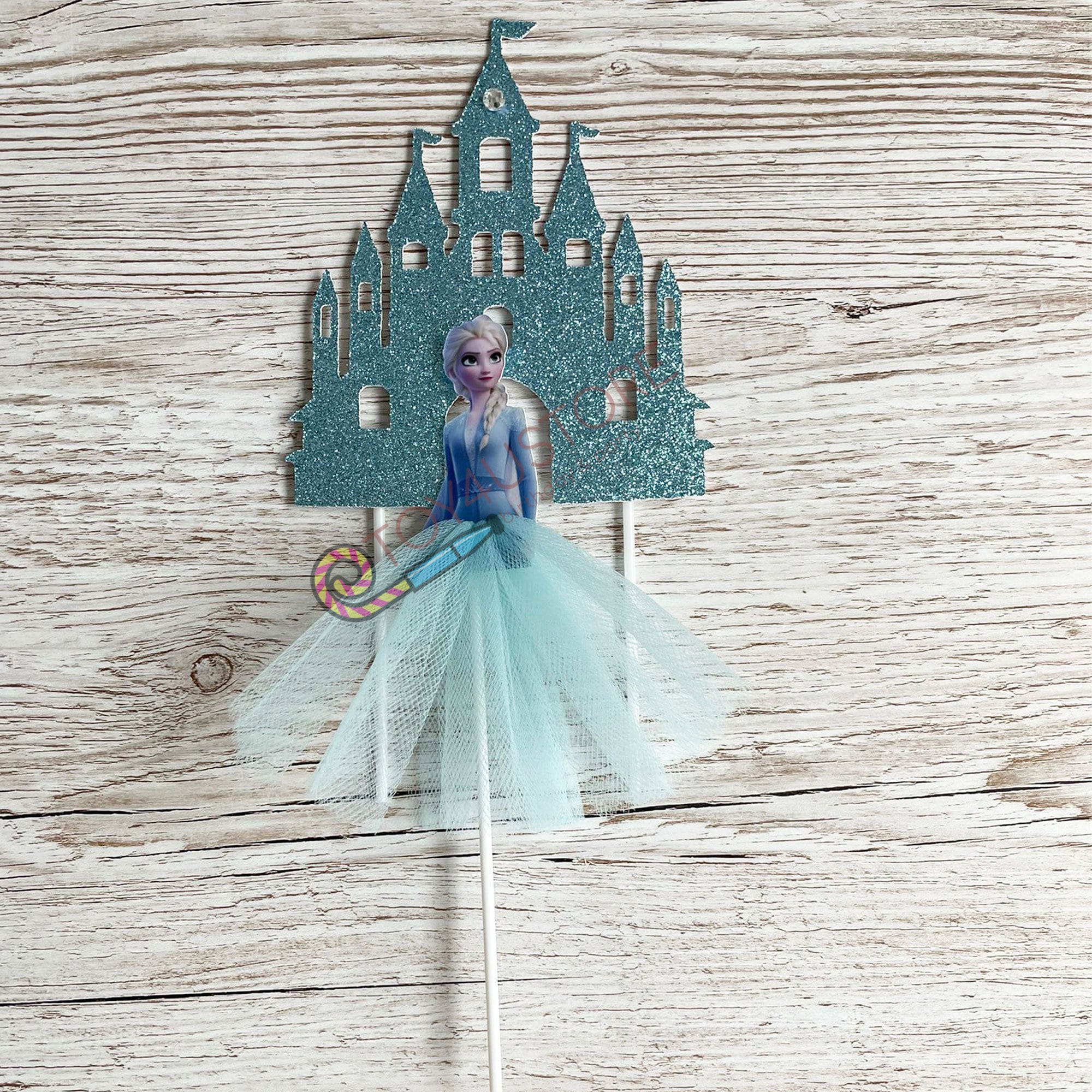 Frozen 2 Princess Elsa, Anna & Disney Castle Cake Topper Decorations ...
