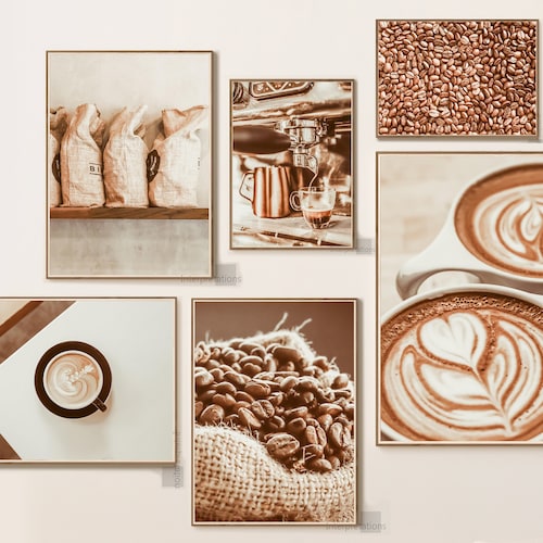 Coffee Print Set of 3 Coffee Printable Art Coffee Beans - Etsy