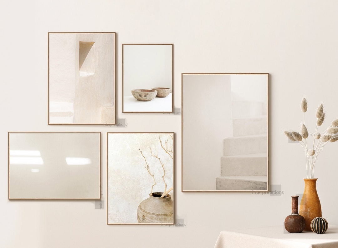Neutral Print Set of 5 Minimal Neutral Prints Printable - Etsy
