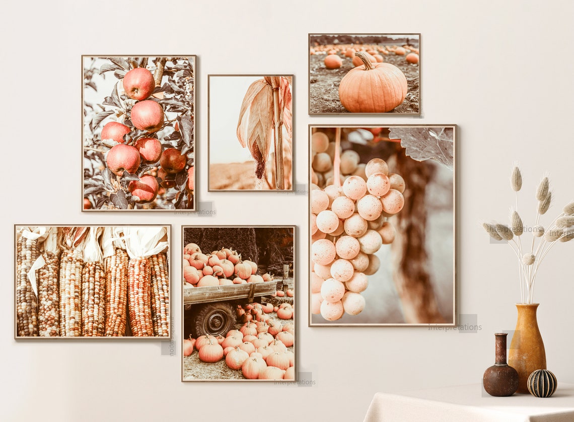 Fall Harvest Print Set of 6 Autumn Farmhouse Printable Art - Etsy