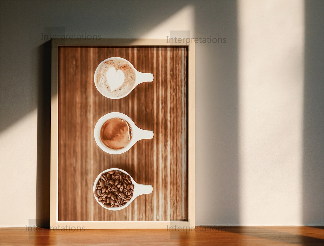 Coffee Print, Coffee Cups Printable Art, Coffee Mugs, Coffee Beans ...