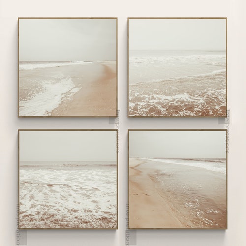 Neutral Beach Print Set of 5 Ocean Shore Art Prints - Etsy