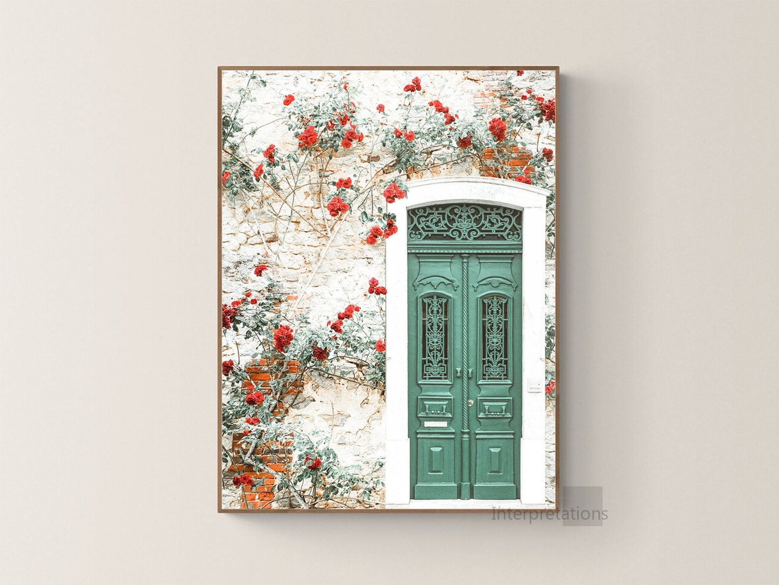 Flower Door Print Printable Architecture Wall Decor Organic - Etsy