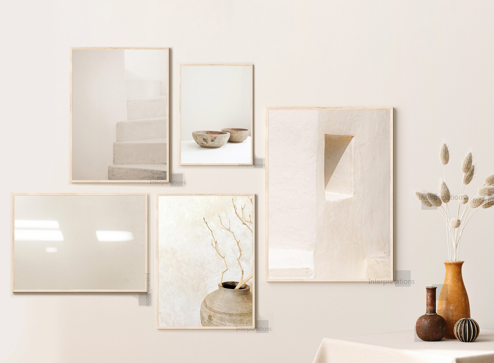 Neutral Print Set of 5 Minimal Neutral Prints Printable - Etsy