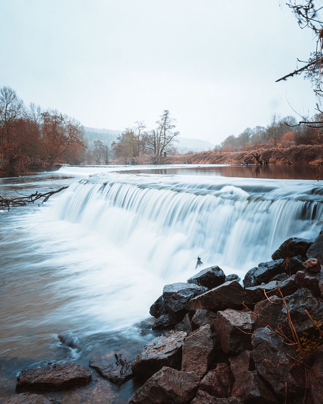 Stunning Landscape Print, Wiltshire, Waterfall, Weir, Landscape Picture ...