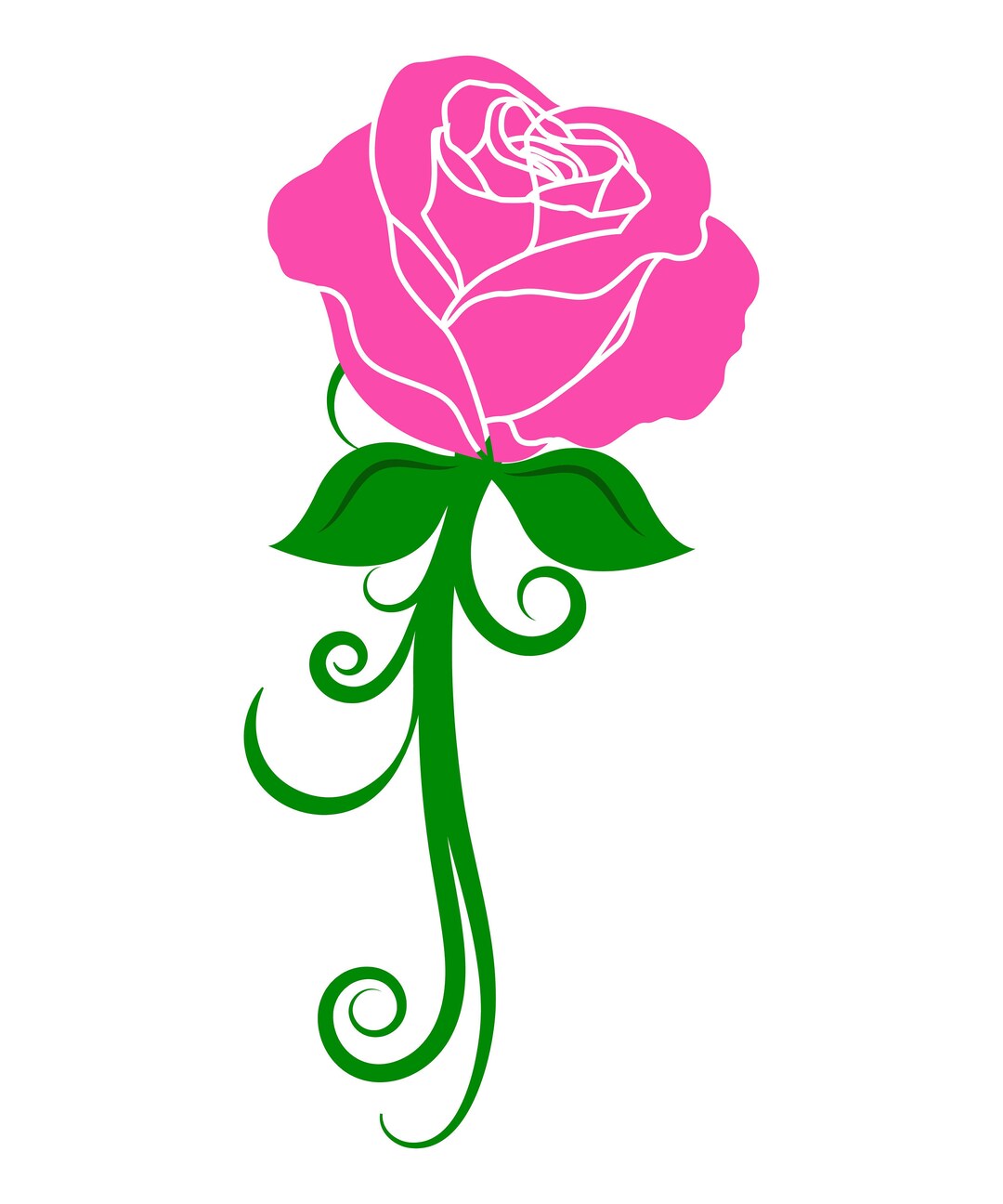 Rose SVG, Rose SVG File, Single Rose SVG, Roses Svg File,svg of Rose ...