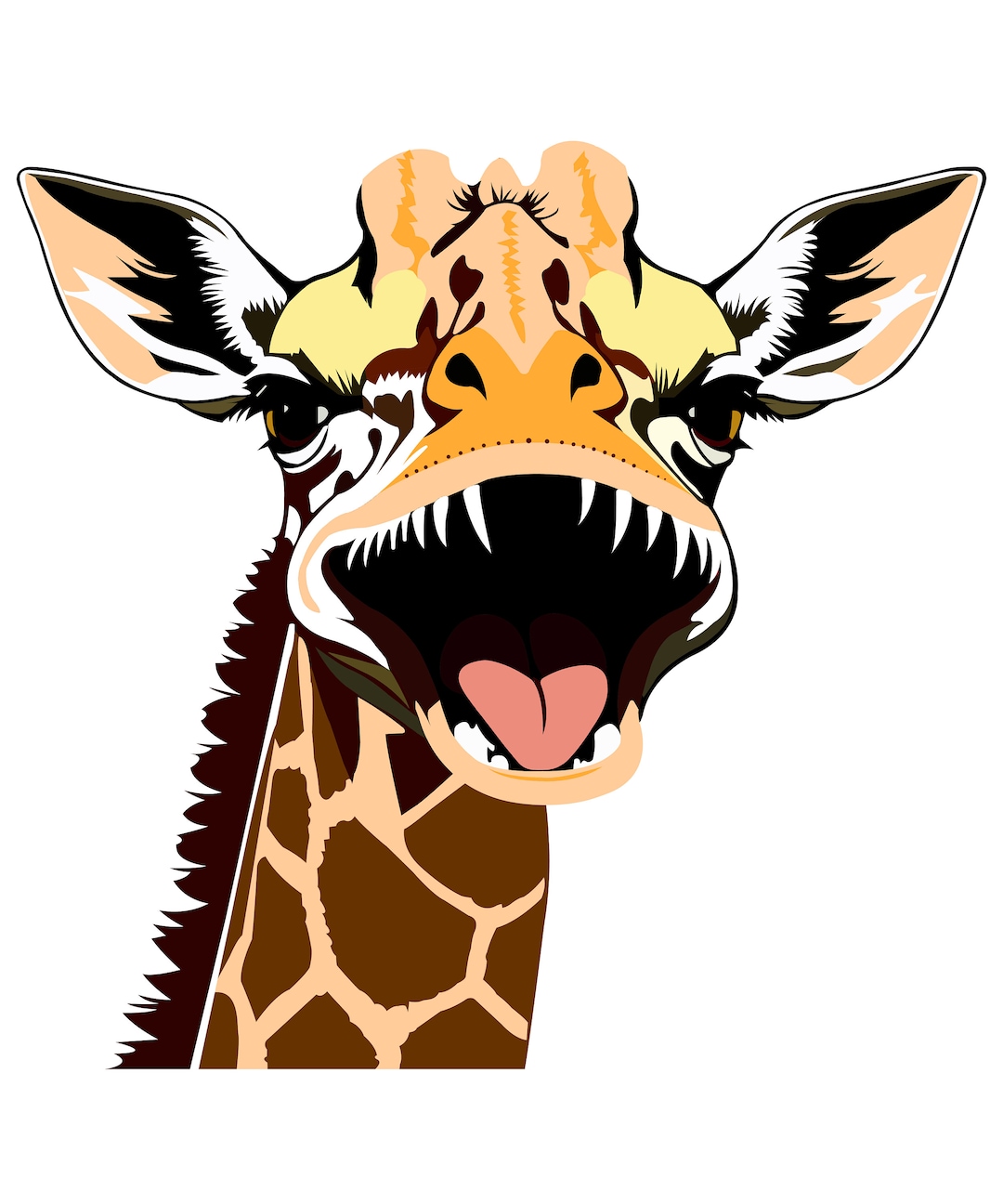 Jirafa SVG, archivo svg jirafa, bebé jirafa Safari chica SVG para ...