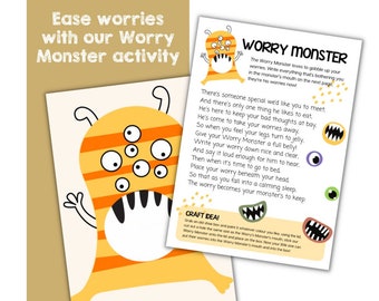 Big Feelings Poem // Worry Monster Home Schooling Emotional - Etsy