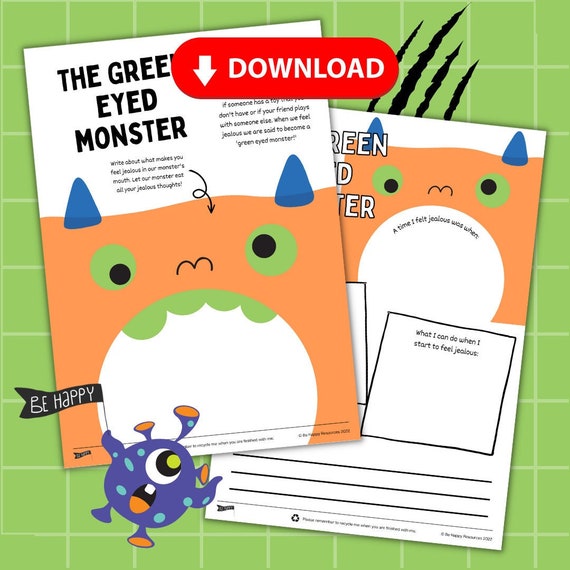 Jealousy Worksheet Jealousy | TPT