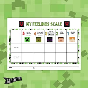 Minecraft Emotion Regulation Pack | Minecraft Themed Calming Activity ...