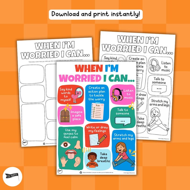 Emotional Self Regulation Pack for Kids | Posters, Colouring Sheets and ...