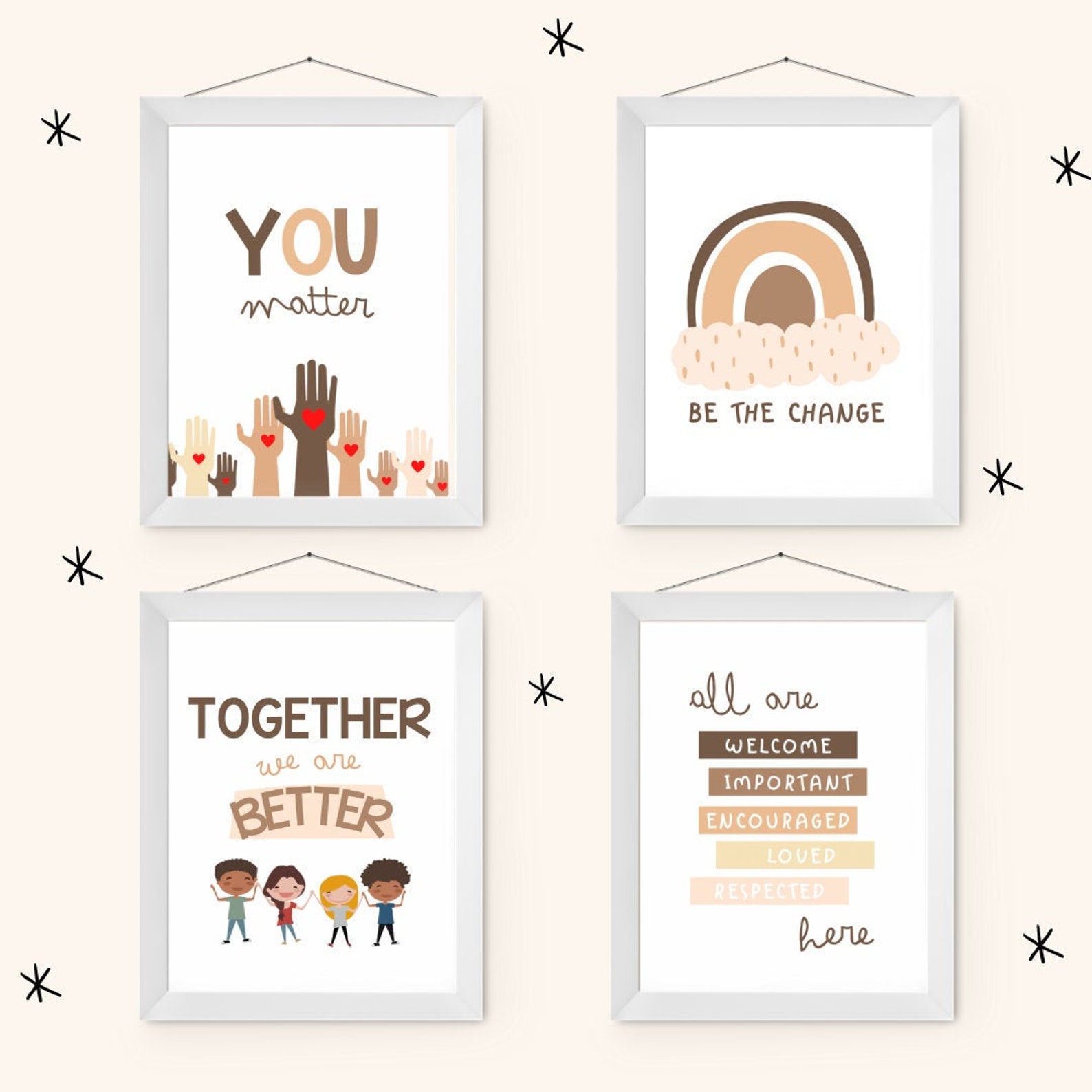 Inclusivity Poster Set Four A4 Printable Posters | Etsy