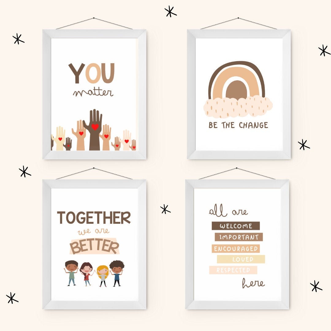 Inclusivity Poster Set Four A4 Printable Posters | Etsy