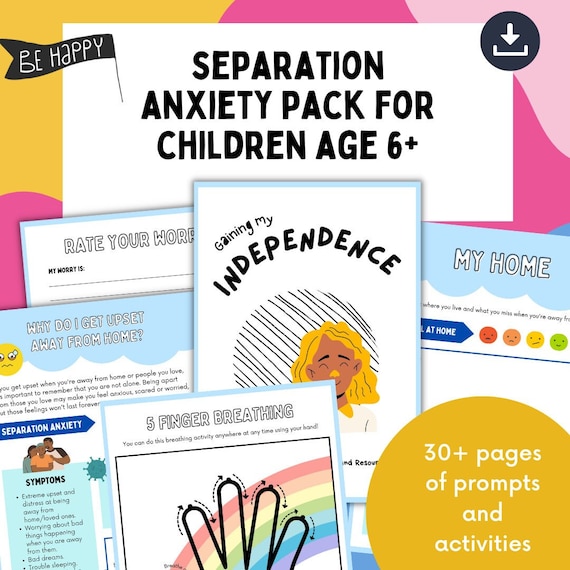 Separation Anxiety Pack Age 6-11 Help Children Become More - Etsy