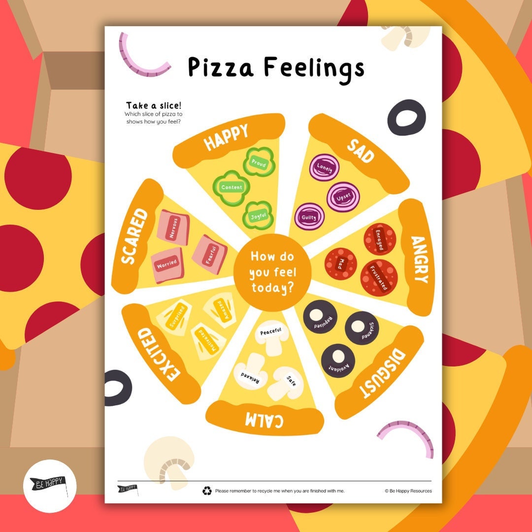 Pizza Feelings Wheel | Printable Emotional Literacy Resources for Kids ...