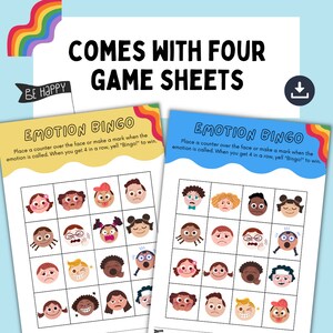 Emotion Bingo | Printable Game for 2-4 Players | Early Years Learning ...