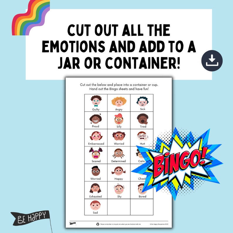 Emotion Bingo | Printable Game for 2-4 Players | Early Years Learning ...