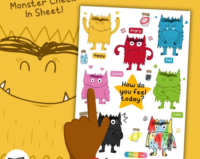 Colour Monster Template - Etsy UK