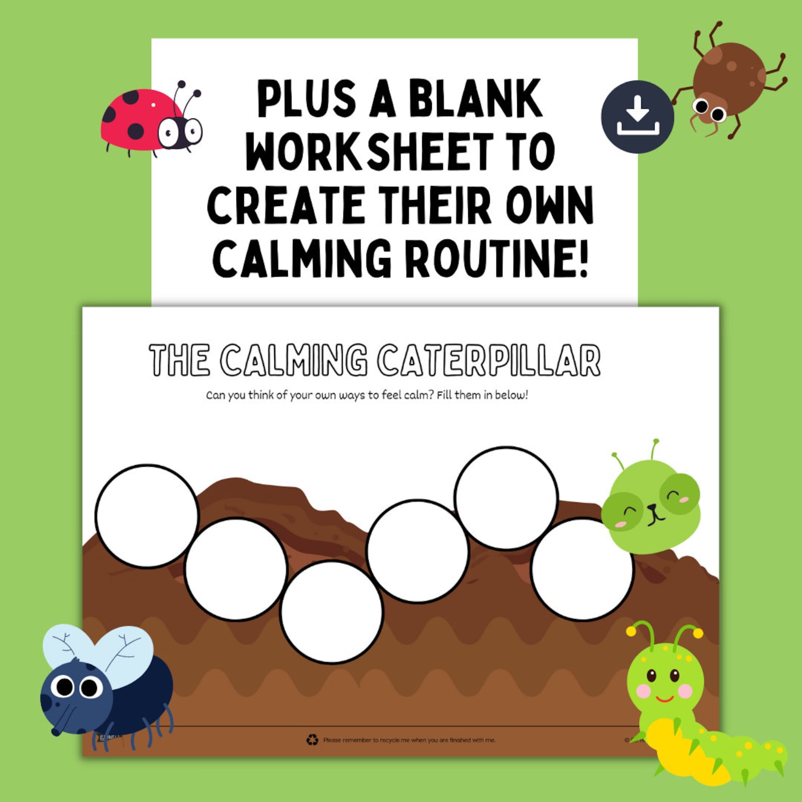 The Calming Caterpillar | Calming Steps for Kids | Calming Activities ...