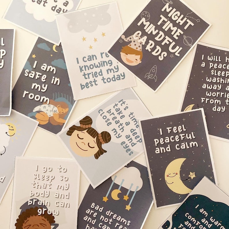 Mindful Sleep Cards | Night Time Affirmation Cards - Etsy