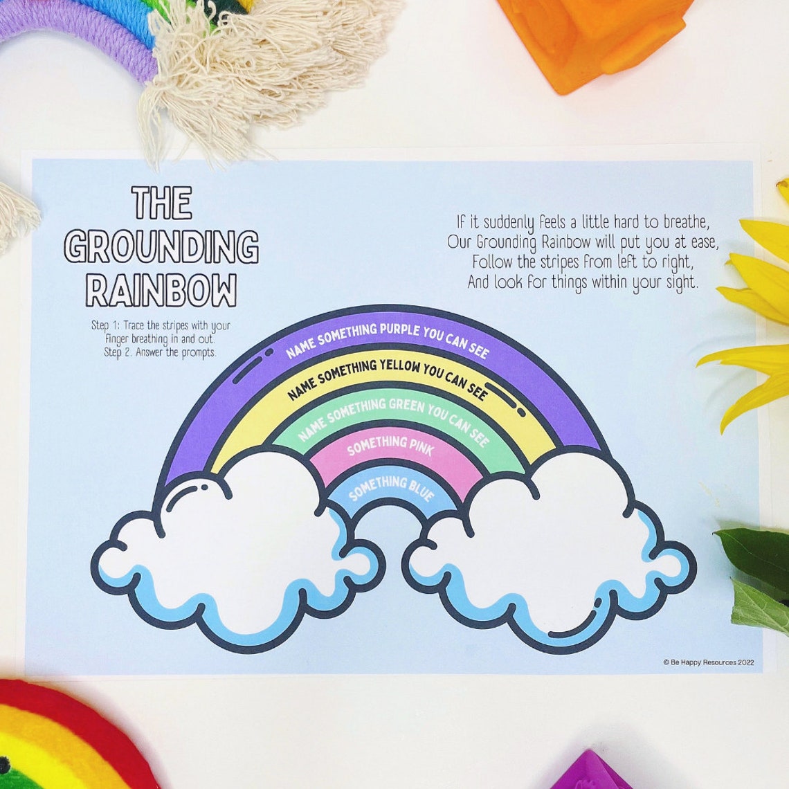 The Grounding Rainbow | Calming Strategies for Kids | Download & Print ...
