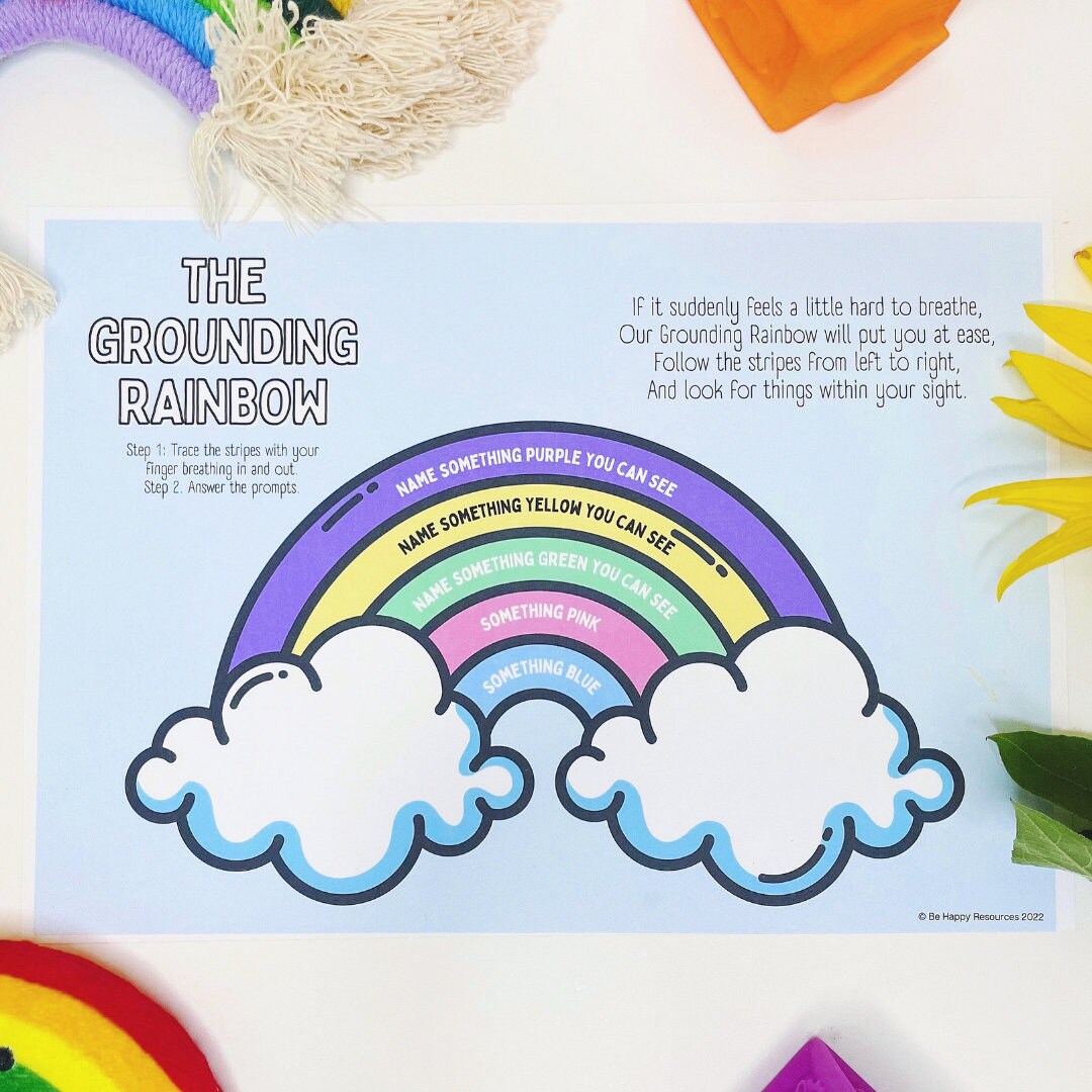The Grounding Rainbow | Calming Strategies for Kids | Download & Print ...