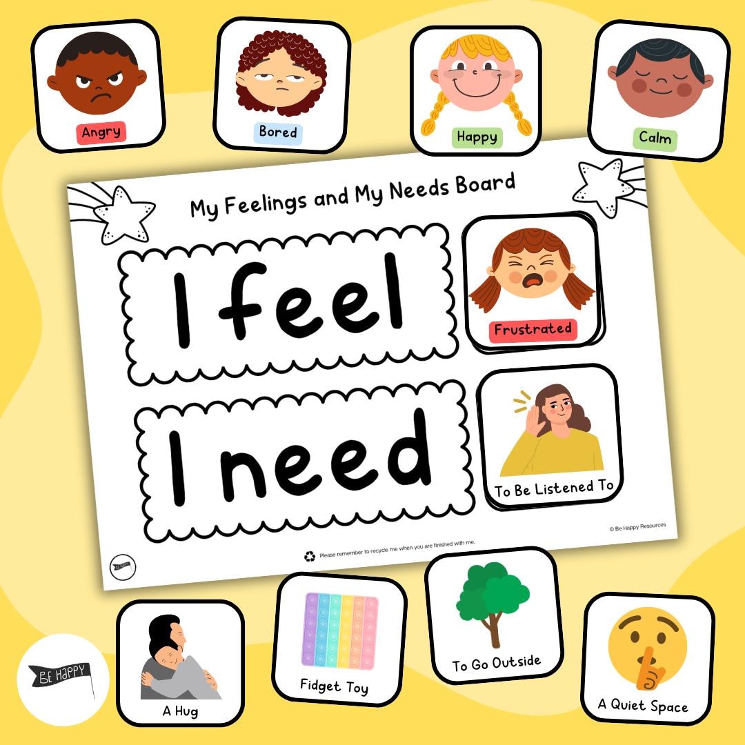 My Feelings and Needs Board | SEN Resources | Emotion Communications ...