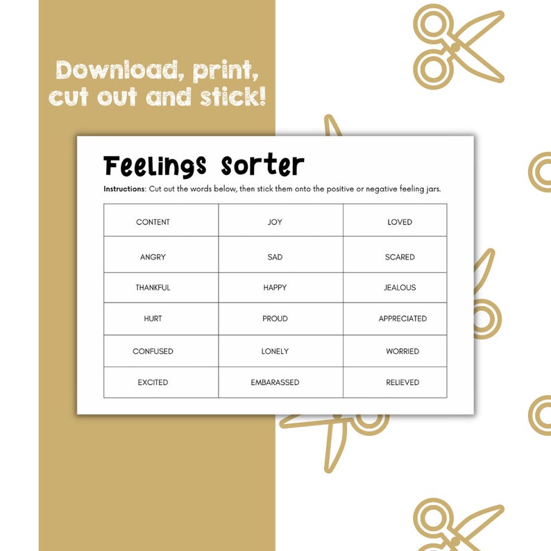 Feelings Sorter Activity | Help to Identify Positive and Negative ...