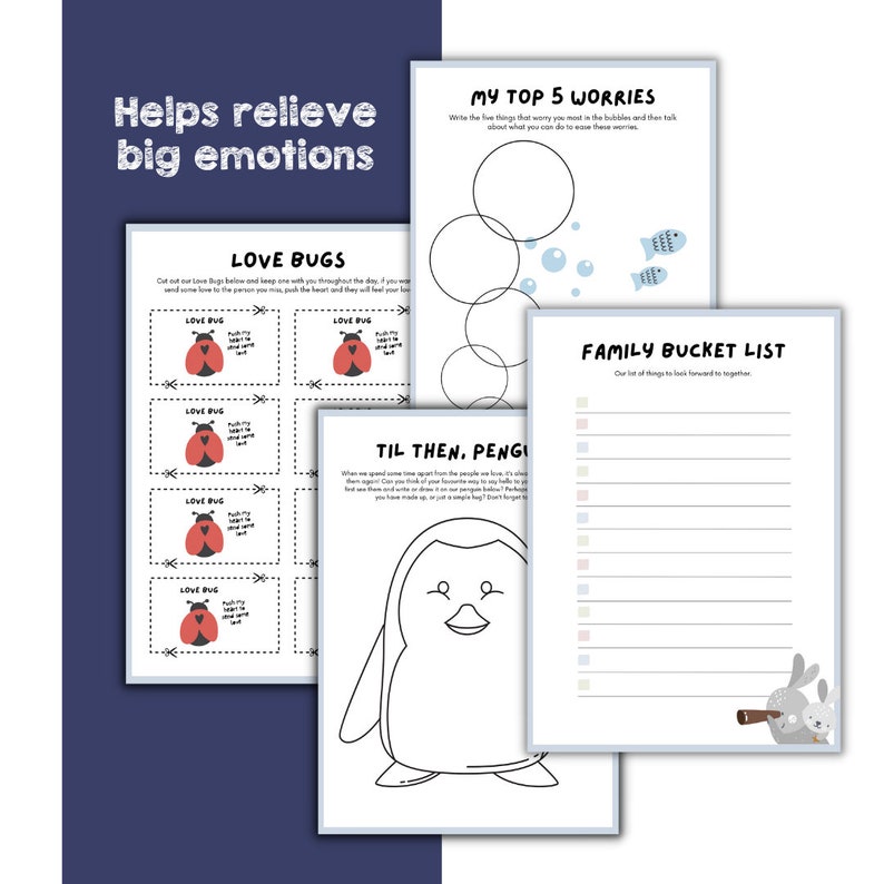 Separation Anxiety Resource Pack | Age 4-8 | Children's Anxiety ...