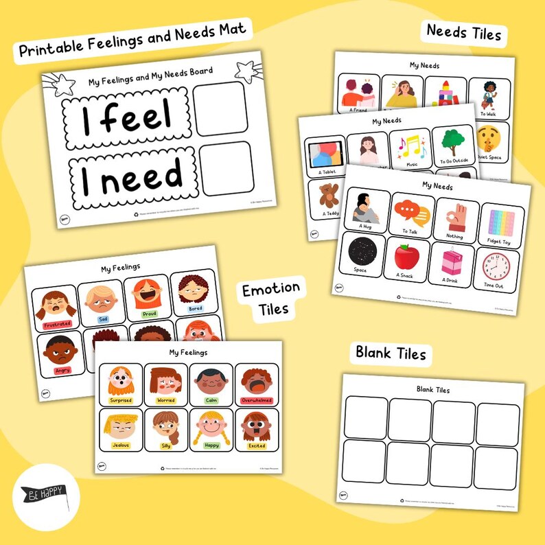 My Feelings and Needs Board | SEN Resources | Emotion Communications ...