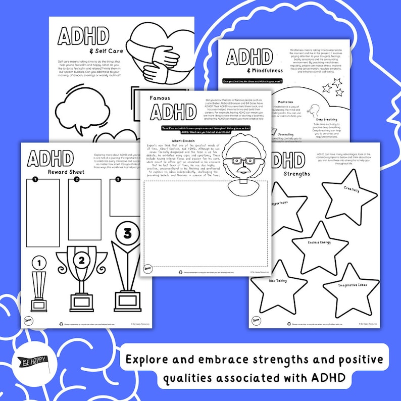 ADHD & Me - A Colourable, Printable Workbook for Pre-teens, Teens and ...