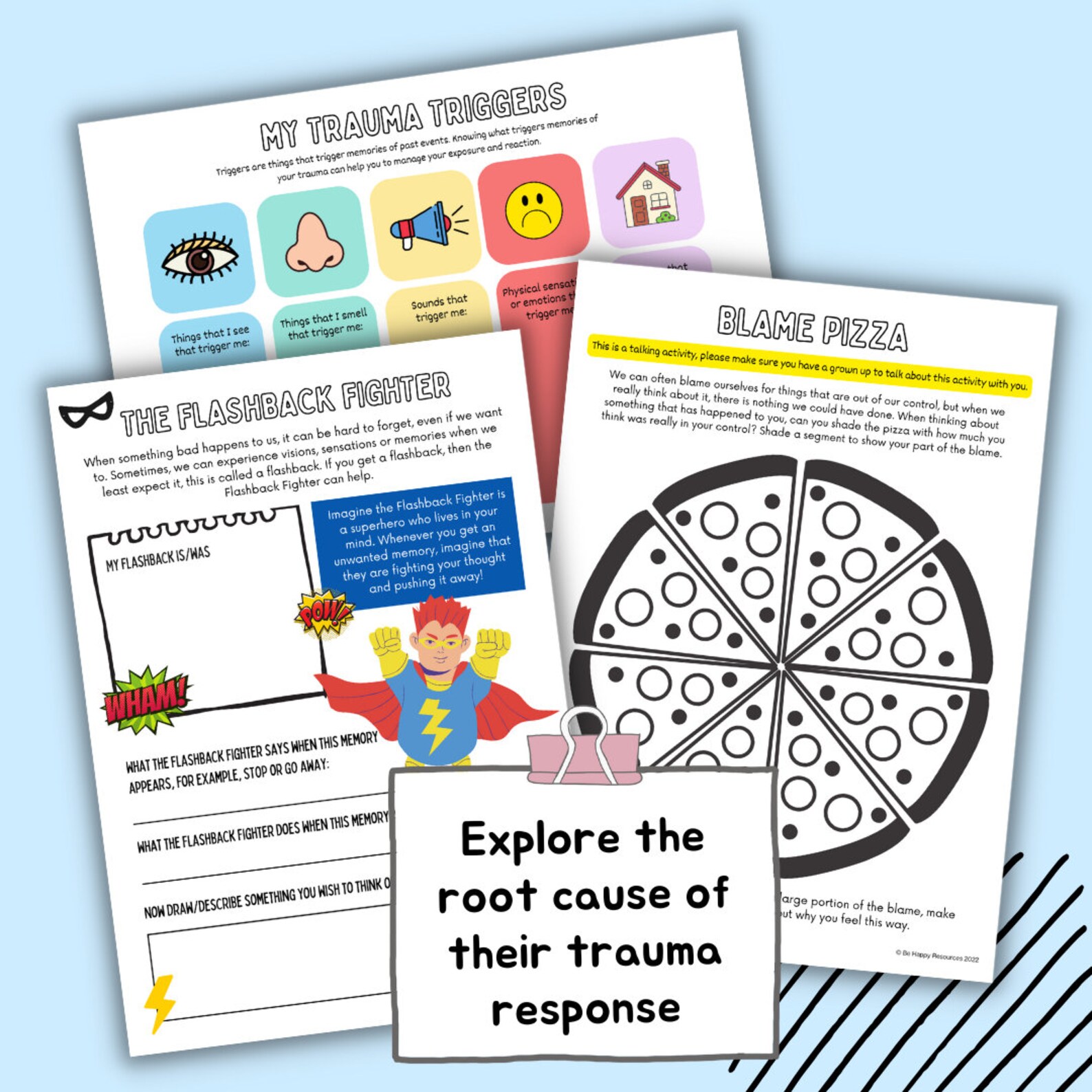 Trauma-informed Workbook for Kids - Digital Download - Trauma Activity ...