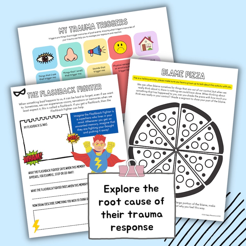 Trauma-informed Workbook for Kids - Digital Download - Trauma Activity ...