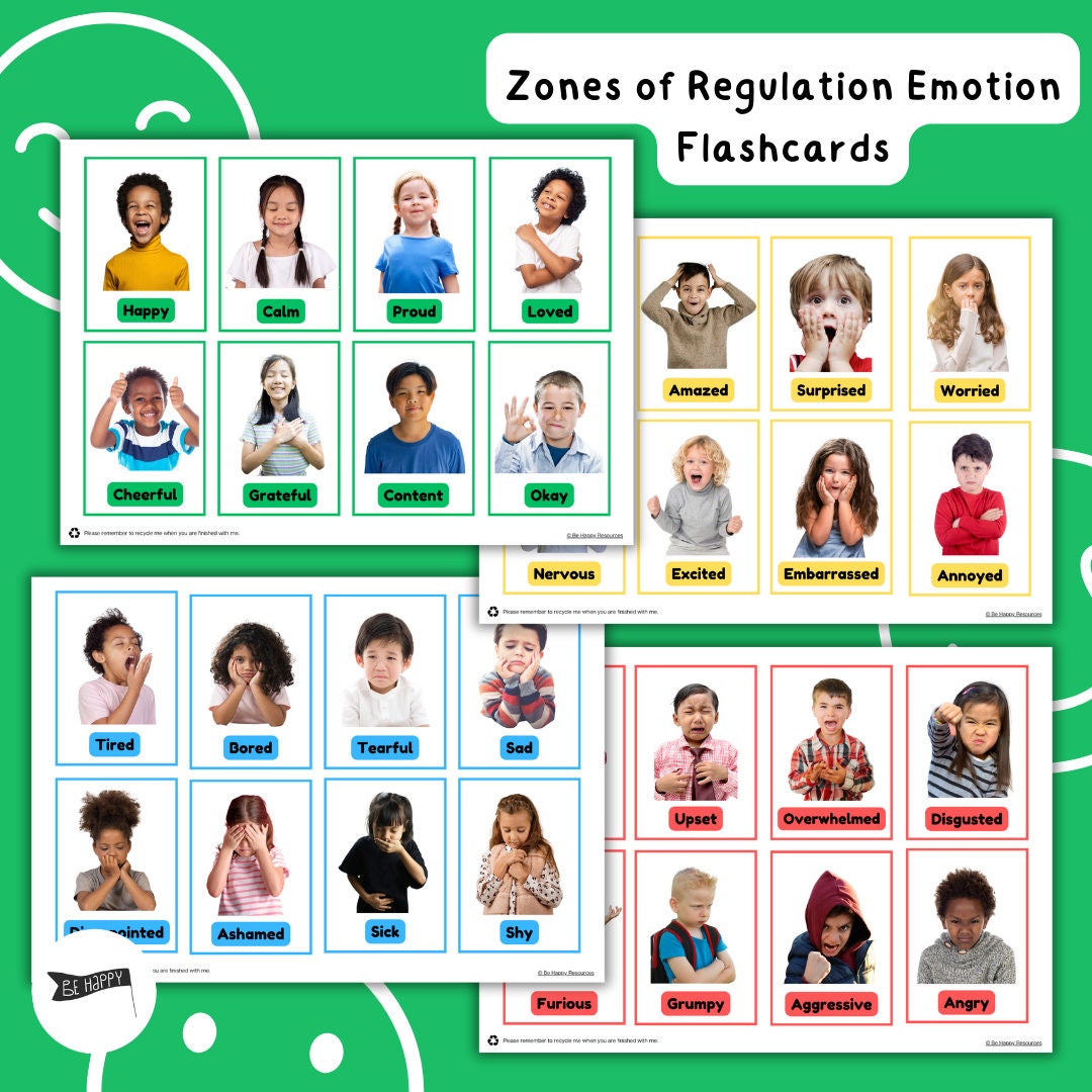 Emotion Flashcards for Children | Featuring Real Children | Sorted by ...