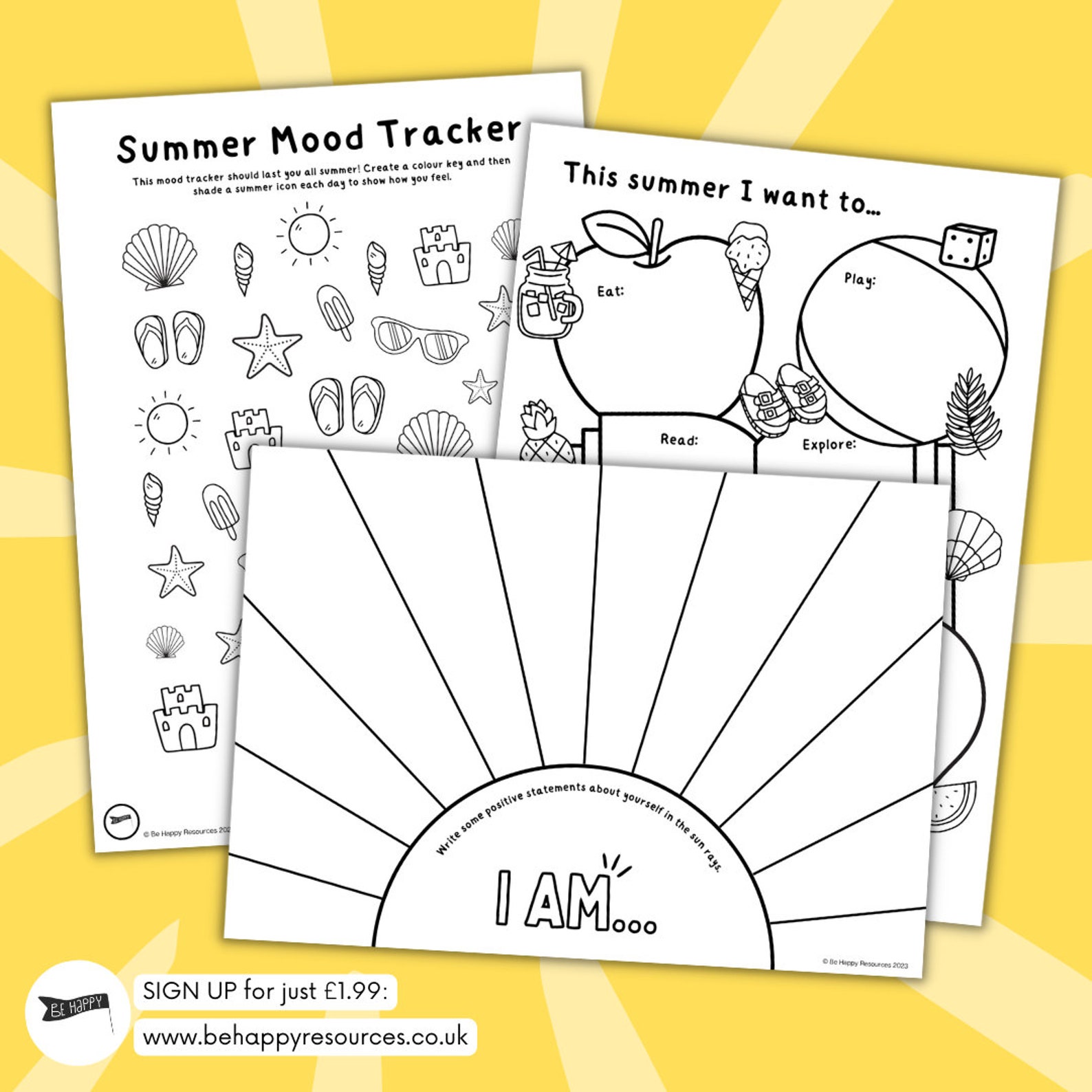 Summer Mindful Journal for Kids - Calming Printable Booklet - 25 ...