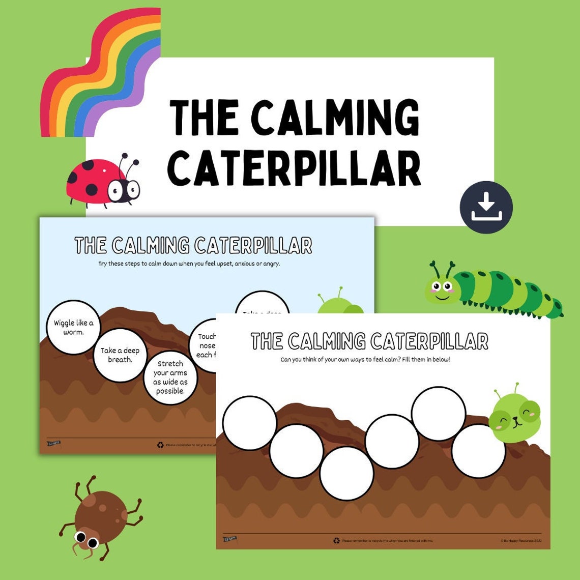 The Calming Caterpillar | Calming Steps for Kids | Calming Activities ...