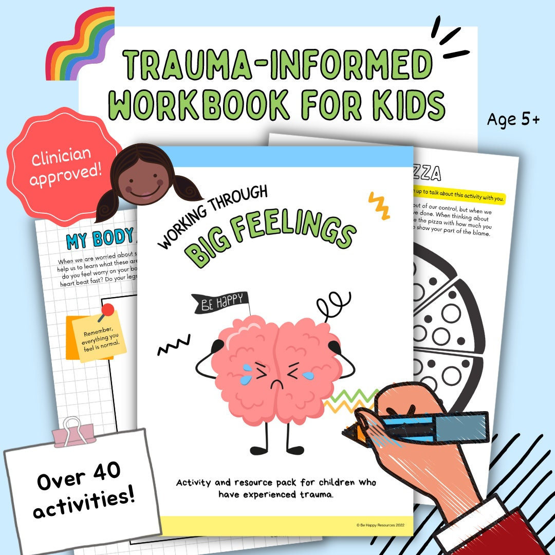 Trauma-informed Workbook for Kids - Digital Download - Trauma Activity ...