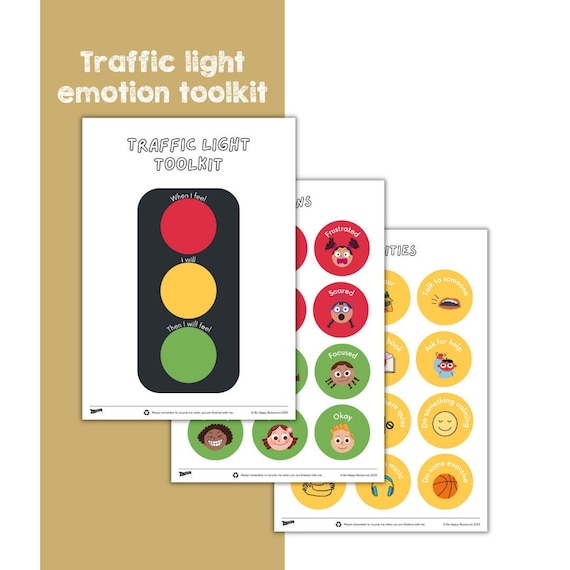 Traffic Light Toolkit Emotional Learning Calming - Etsy