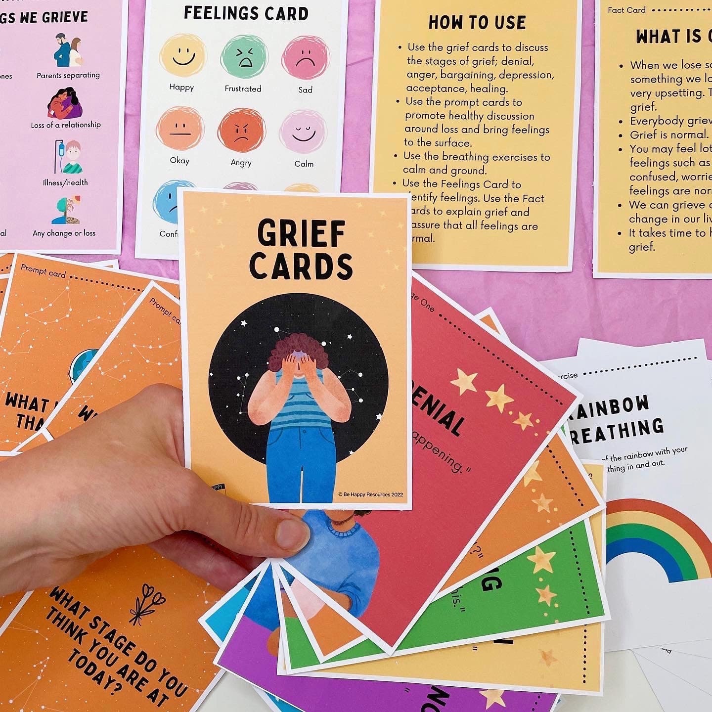 Grief Cards for Kids Help Children Understand Grief Age 5 Downloadable ...