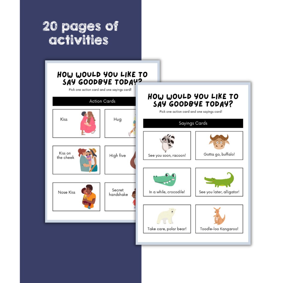 Separation Anxiety Resource Pack Age 4-8 Children's - Etsy