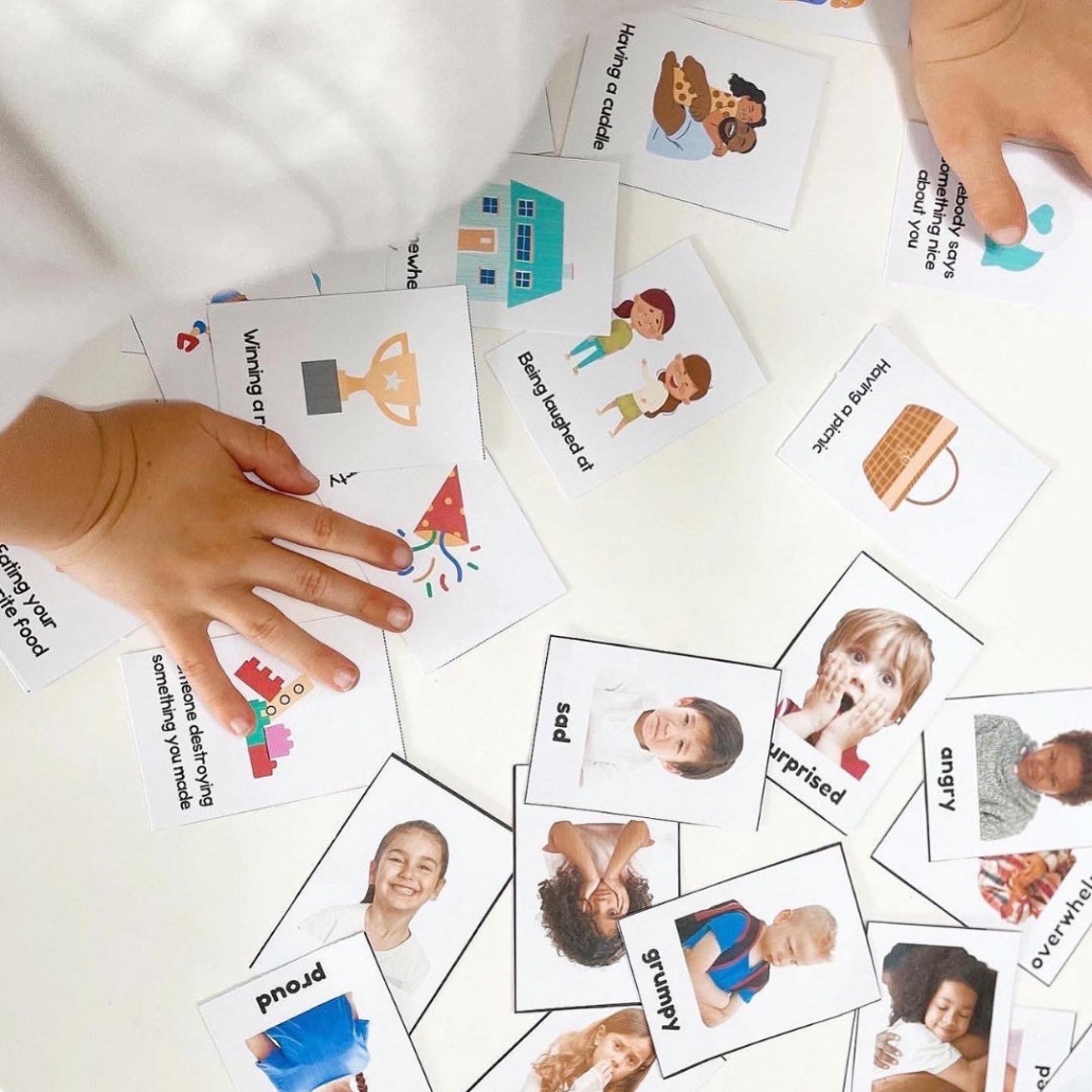 Emotion Scenario Game Emotion Learning Activity Age 3 - Etsy
