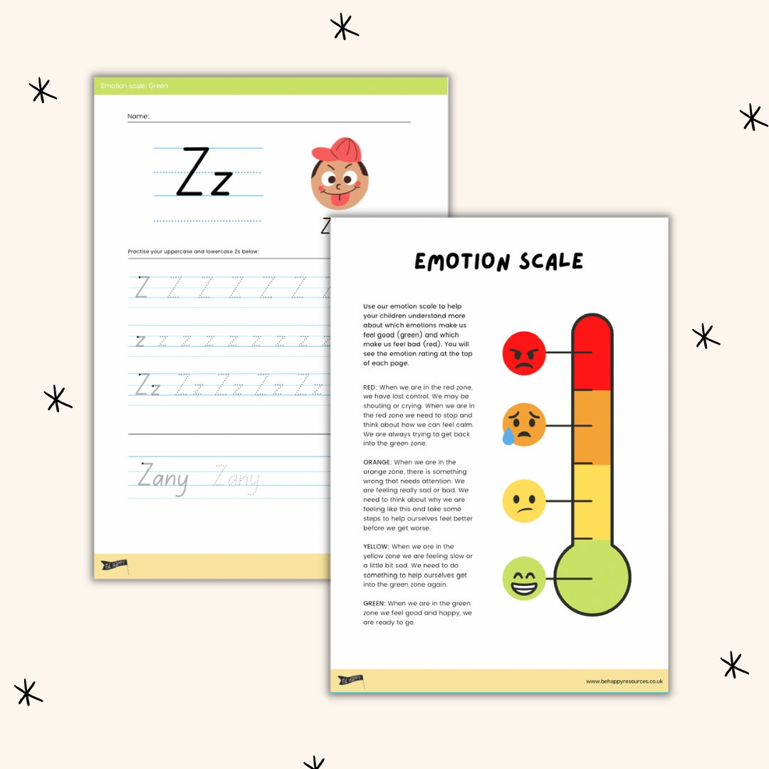 Emotions A-Z Letter Tracing - Etsy