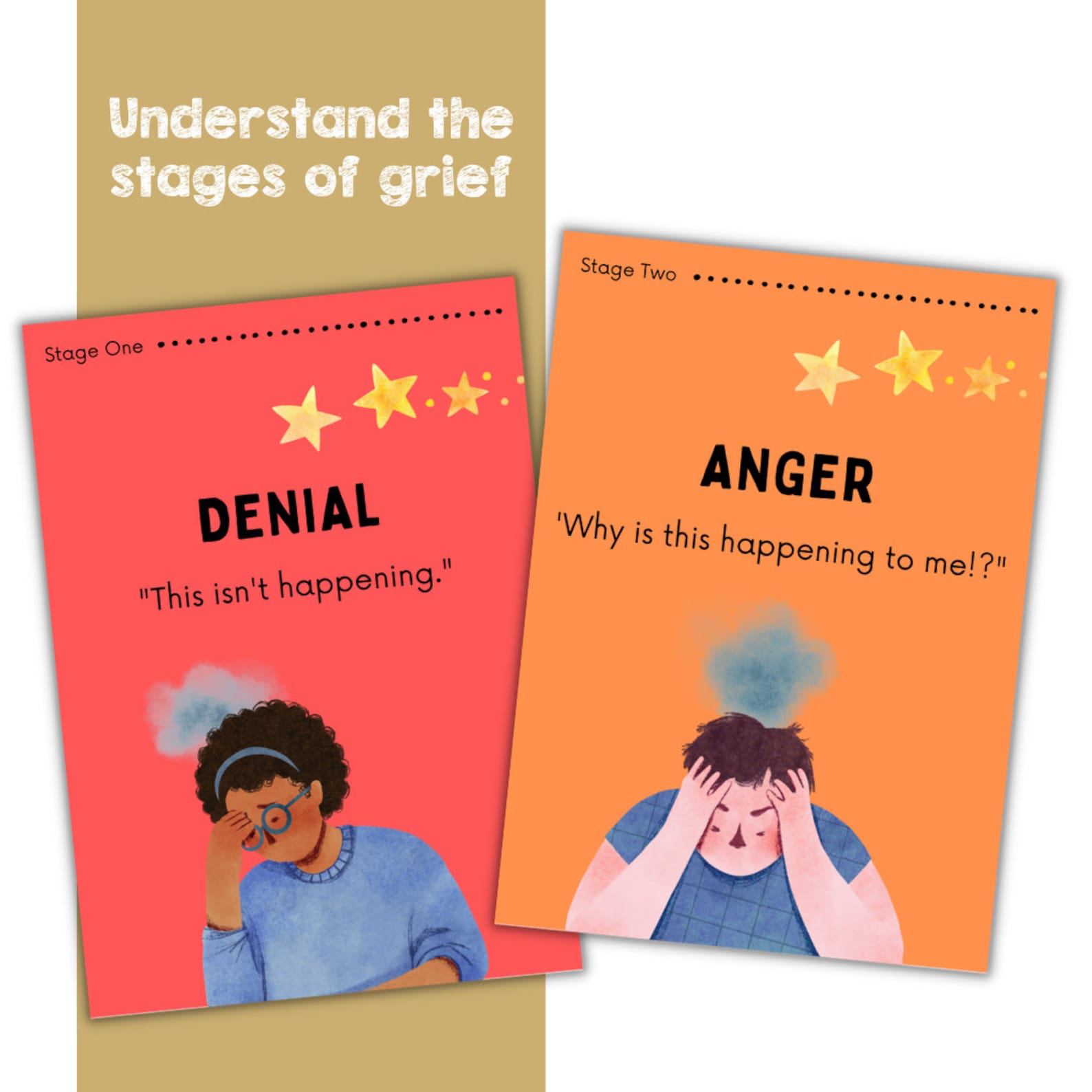 Grief Cards for Kids Help Children Understand Grief Age 5 - Etsy
