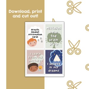Growth Mindset Affirmation Cards for Children | 20 Affirmation Cards ...