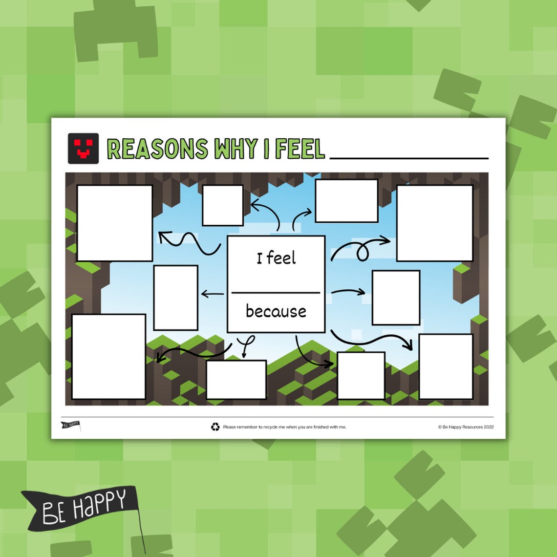 Minecraft Emotion Regulation Pack | Minecraft Themed Calming Activity ...