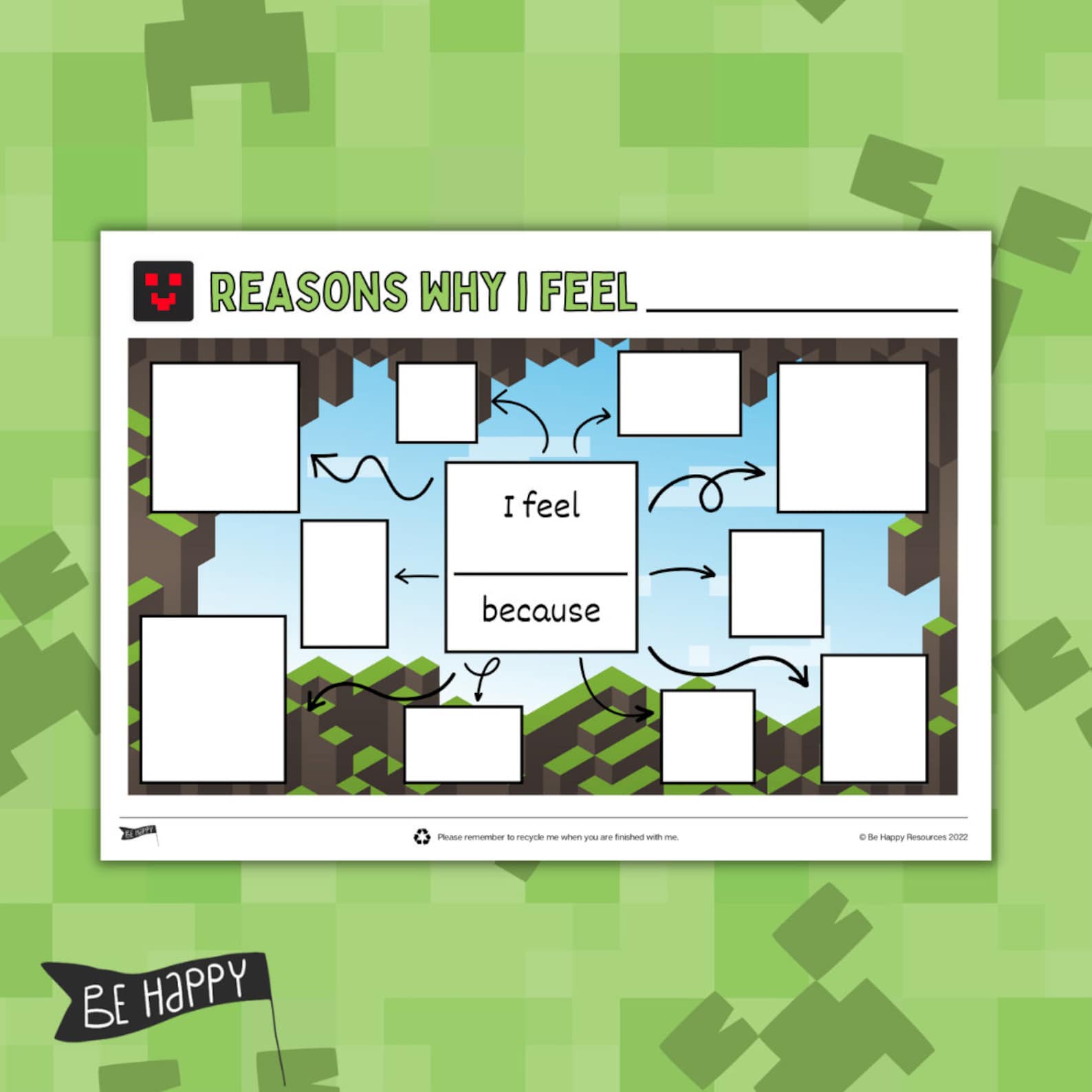 Minecraft Emotion Regulation Pack | Minecraft Themed Calming Activity ...