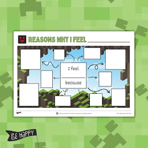 Minecraft Emotion Regulation Pack | Minecraft Themed Calming Activity ...