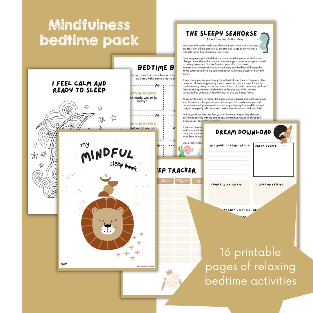 Mindfulness Bedtime Book | Help Children Sleep - Etsy