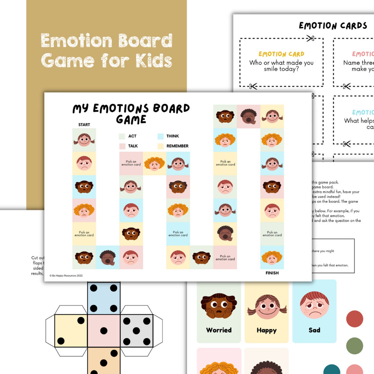 Emotions Board Game for Kids | Fun Way to Learn About Emotions ...